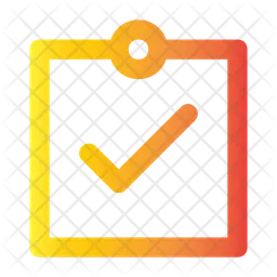 Assignment complete Icon - Download in Gradient Style