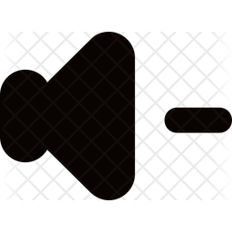 Audio decrease Icon - Download in Glyph Style