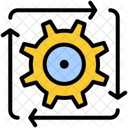 Automatic Process Icon - Download in Colored Outline Style