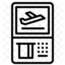 Automatic ticket machine Icon - Download in Line Style