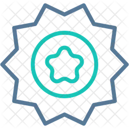 Badge Icon - Download in Dual Tone Style