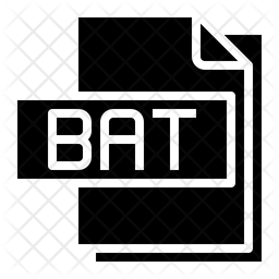 Bat File Icon - Download in Glyph Style