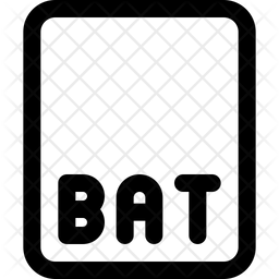 Bat File Icon - Download in Line Style