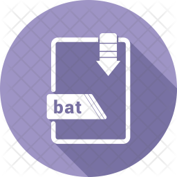Bat file Icon - Download in Glyph Style