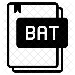 Bat File Icon - Download in Glyph Style