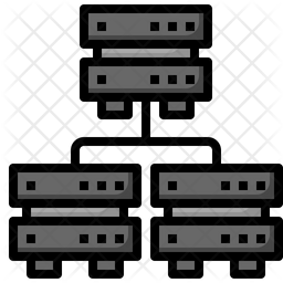 Big Data Structure Icon - Download in Colored Outline Style