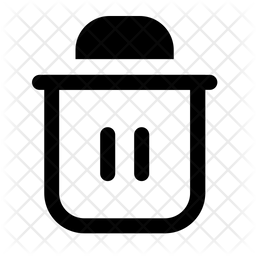 Bin Icon - Download in Line Style