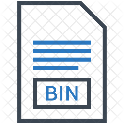 Bin file Icon - Download in Colored Outline Style