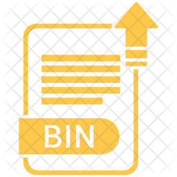 Bin File Icon - Download in Flat Style