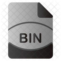 Bin File Icon - Download in Flat Style