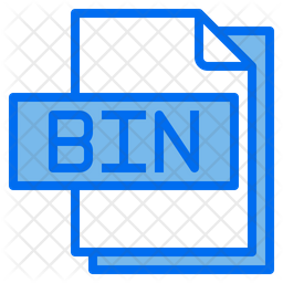 Bin File Icon - Download in Colored Outline Style
