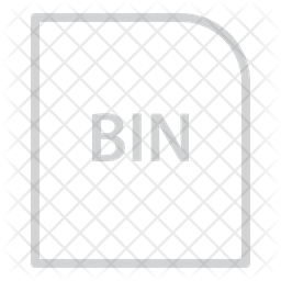 Bin File Icon - Download in Line Style