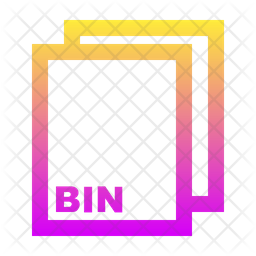 Bin File Icon - Download in Gradient Style