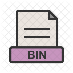 Bin file Icon - Download in Colored Outline Style