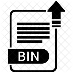 Bin File Icon - Download in Glyph Style
