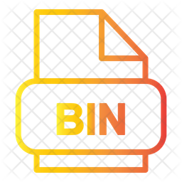 Bin File Icon - Download in Gradient Style