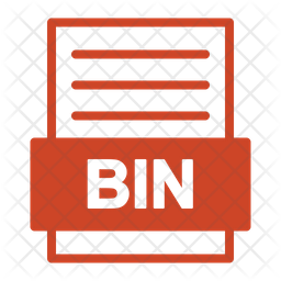 Bin File Icon - Download in Flat Style