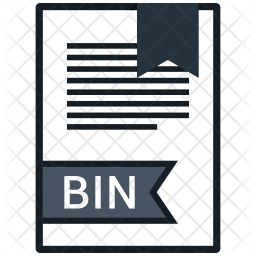 Bin file Icon - Download in Colored Outline Style