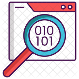 Binary Icon - Download In Colored Outline Style