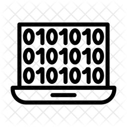 Binary Code Icon - Download in Line Style