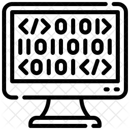Binary Code Icon - Download in Line Style