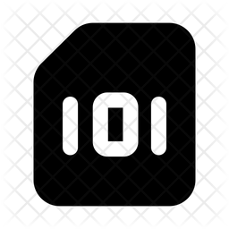 Binary File Icon - Download in Glyph Style