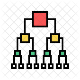 Binary Graph Icon - Download in Colored Outline Style