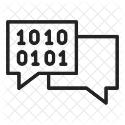 Binary Messages Icon - Download in Line Style