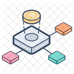 Blockchain Technology Icon - Download in Isometric Style