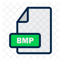 Bmp File Icon - Download in Colored Outline Style