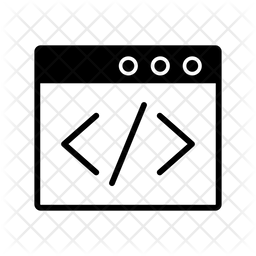 Browser Coding Icon - Download in Glyph Style