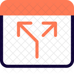 Desktop Merge Connection Icon - Download in Dualtone Style