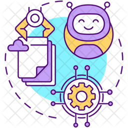 Business automation Icon - Download in Colored Outline Style