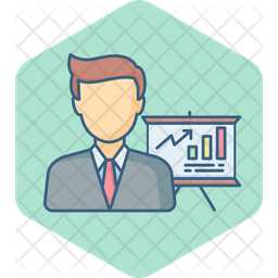 Business Presentation Icon - Download in Rounded Style