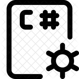 C Sharp File Setting Icon - Download in Line Style