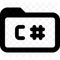 C Sharp Folder Icon - Download in Glyph Style