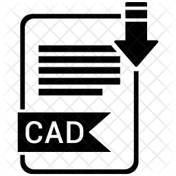 Cad File Icon - Download in Glyph Style