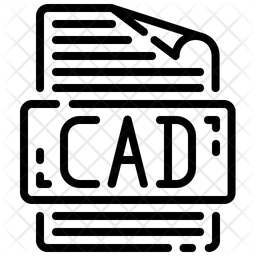 Cad File Icon - Download in Line Style