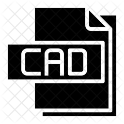 Cad File Icon - Download in Glyph Style