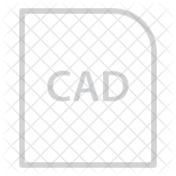 Cad File Icon - Download in Line Style