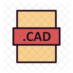 Cad File Icon - Download in Colored Outline Style