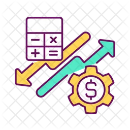 Calculating supply and demand Icon - Download in Line Style