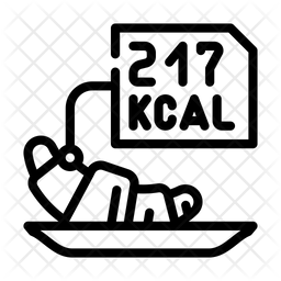 Calorie Counting Icon - Download in Line Style