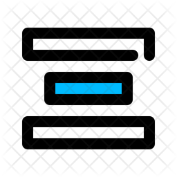 Center Align Icon - Download in Colored Outline Style