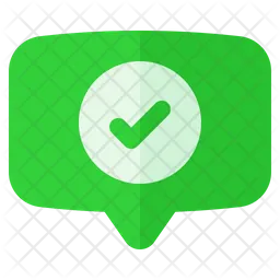 Chat pop up checklist Icon - Download in Flat Style