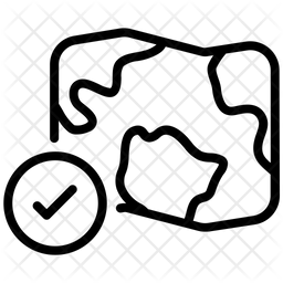 Check in map Icon - Download in Line Style