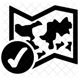 Check In Map Icon - Download in Glyph Style