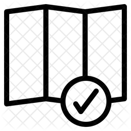 Check Map Icon - Download in Line Style