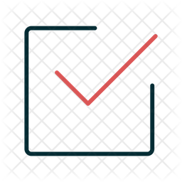 Checkmark Icon - Download in Colored Outline Style