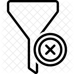 Clear Filter Icon - Download in Line Style